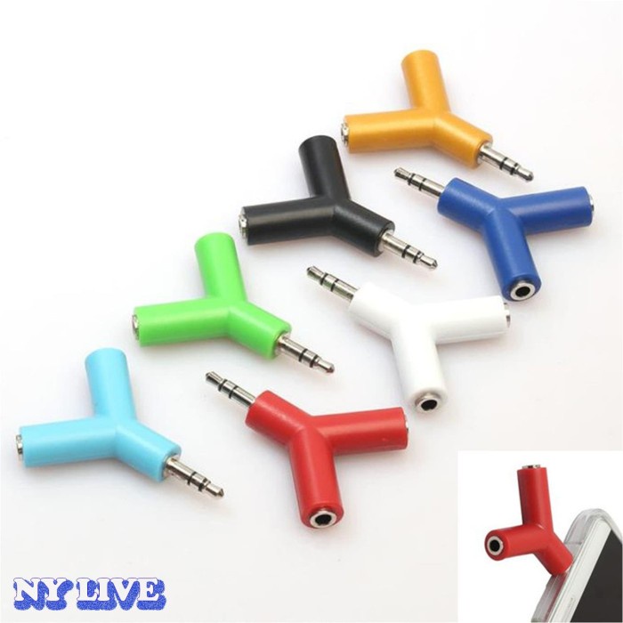 Jual AUDIO JACK / RCA MIC SPLITTER " Y " SHAPE | Shopee Indonesia