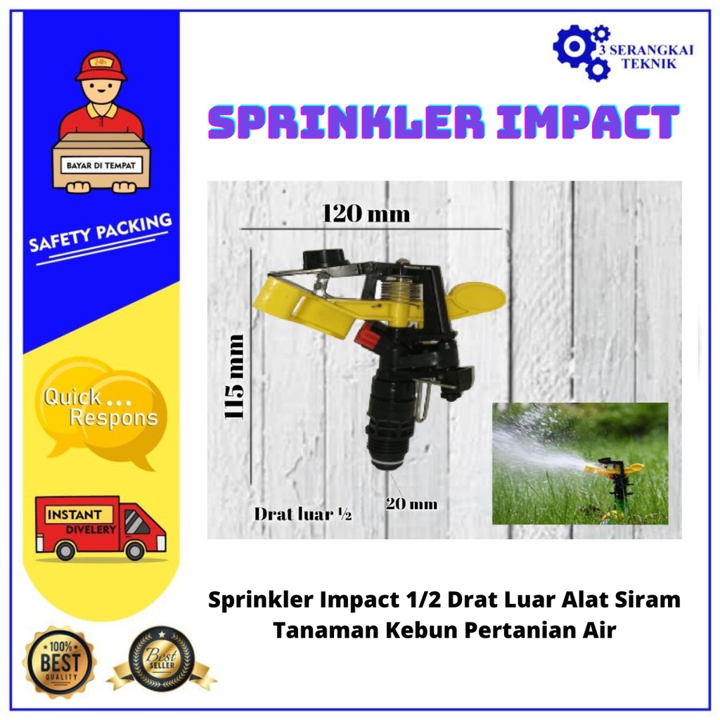 Jual Sprinkler Impact 1/2 Drat Luar Alat Siram Tanaman Kebun Pertanian ...