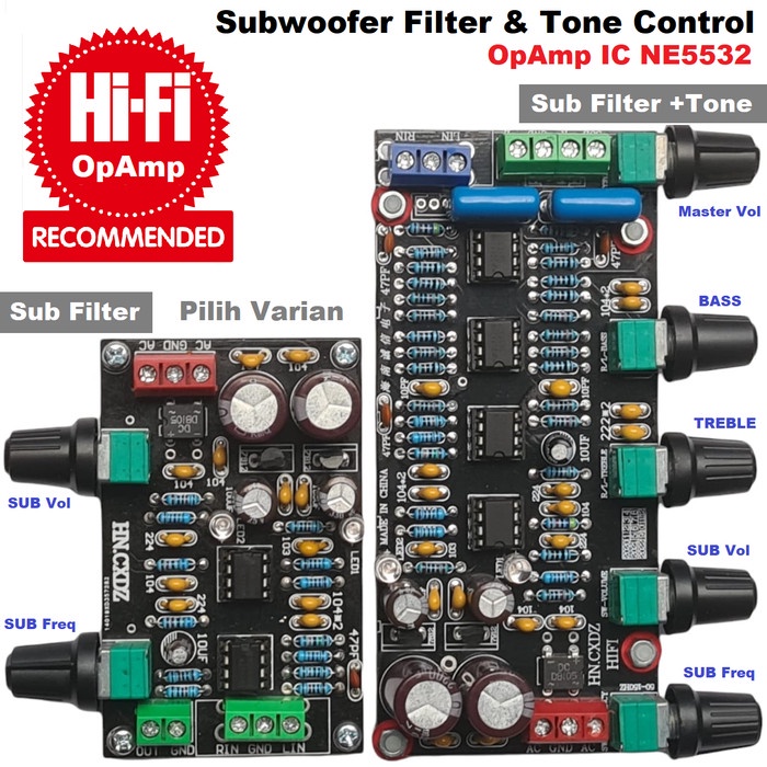 Jual HIFi 2.1 Stereo+Subwoofer Pre-Amplifier Bass Tone Control LFE ...