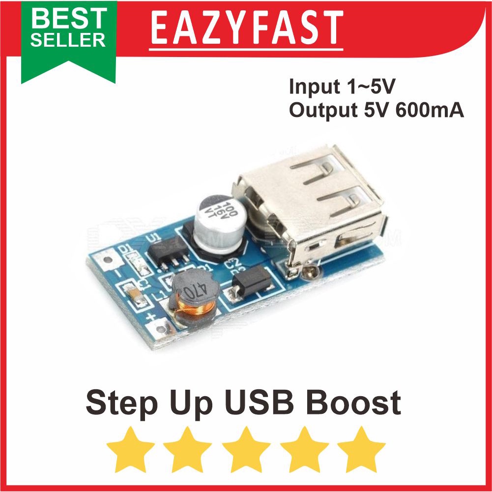 Jual USB DC-DC Step Up 5V 600mA Input 0.9-5V Booster Charger Cas HP Module | Shopee Indonesia