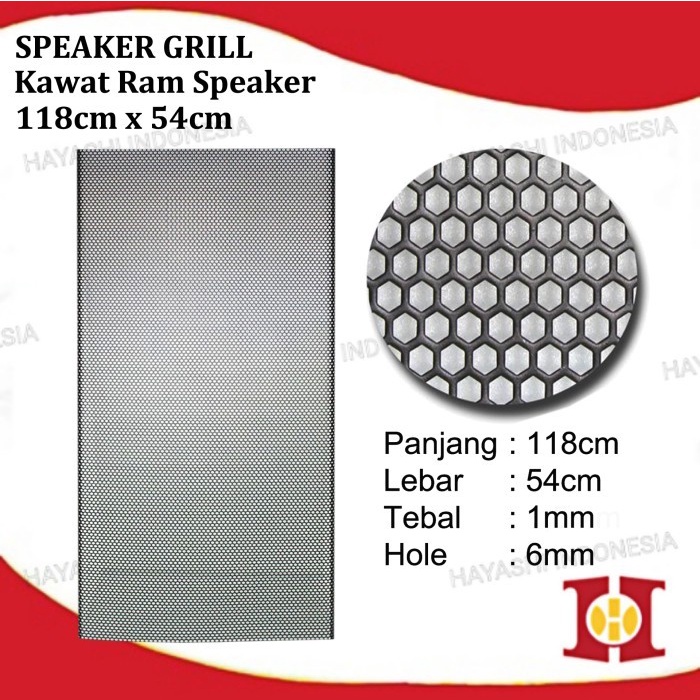 Jual Ram Grill Speaker Kawat Jaring Tutup Kotak Box Plat Besi Hexagonal ...