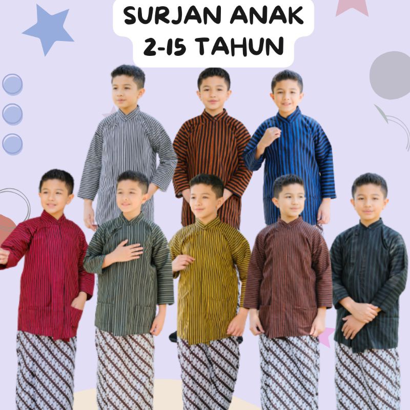 Jual AO87B BAJU LURIK ANAK LAKI LAKI BAJU SURJAN ADAT JAWA LURIK BAJU ADAT JAWA SEKOLAH | Shopee ...
