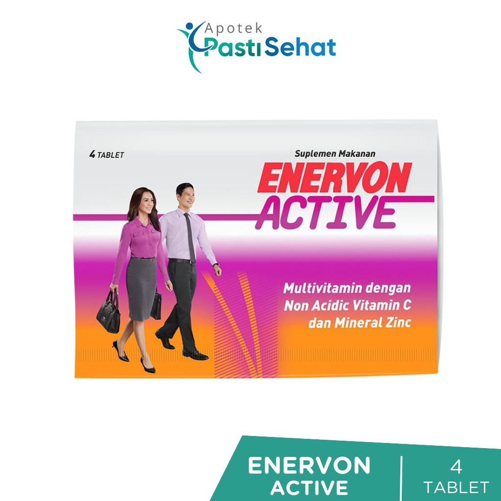 Jual Enervon Active Vitamin C dan B Complex Isi 4 Tablet (1 Strip x 4 ...