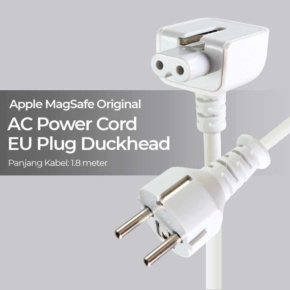 Jual Apple MagSafe Original AC Power Cord EU Plug Duckhead(Volex ...