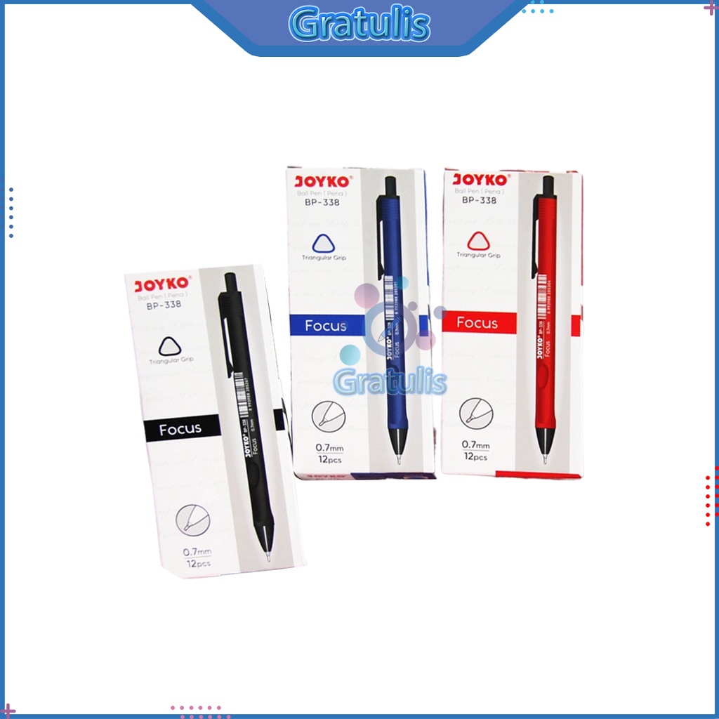 Jual PULPEN FOCUS JOYKO[ BP-338/1 PACK] / ALAT TULIS SEKOLAH / POLPEN ...