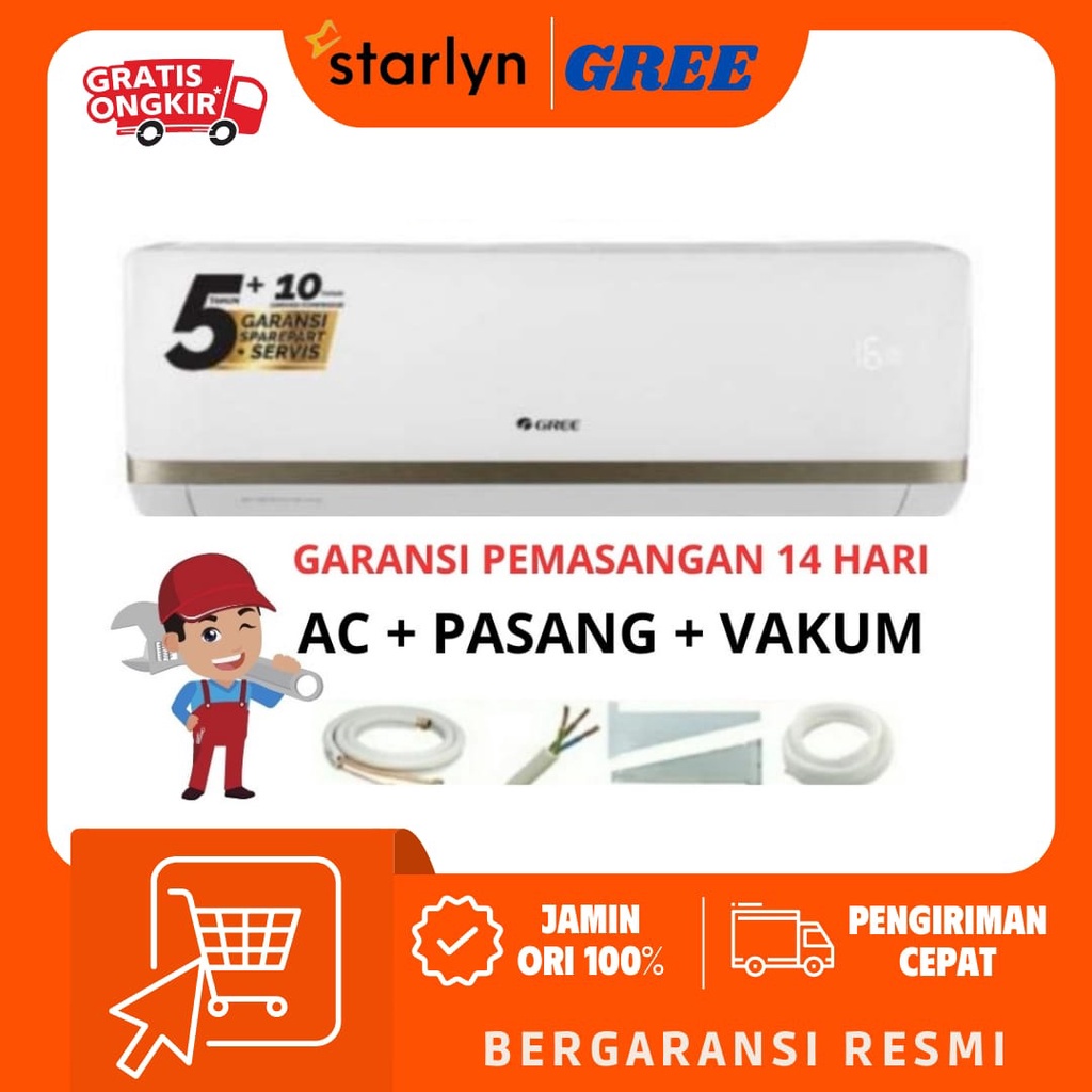 Jual AC GREE GWC-12MOO5S / 12 MOO5S AC SPLIT STANDARD SERIES 1,5 PK ...
