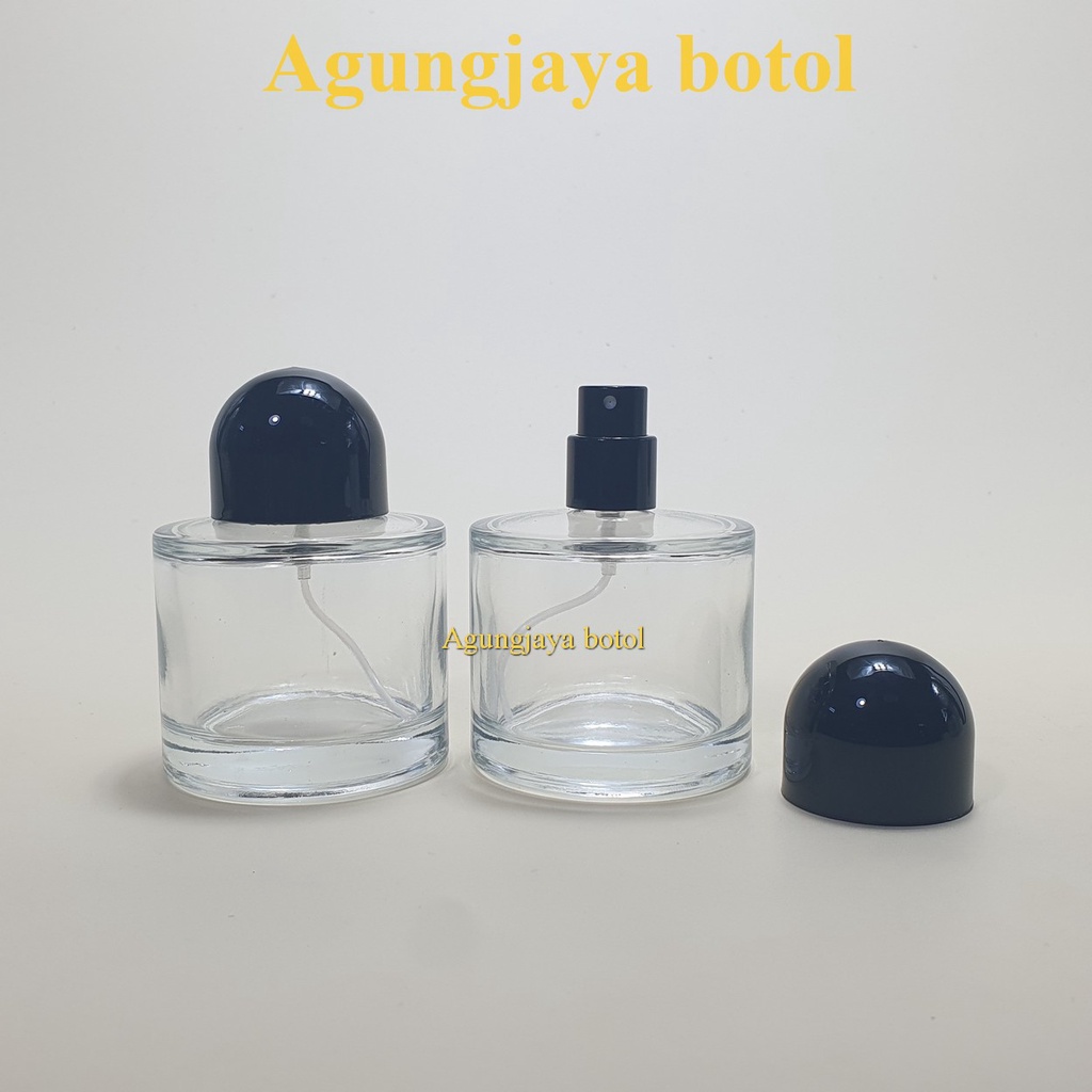 Jual Botol Kaca 50 Ml Credo Drat Cap Black / Botol Parfum / Botol Kaca ...