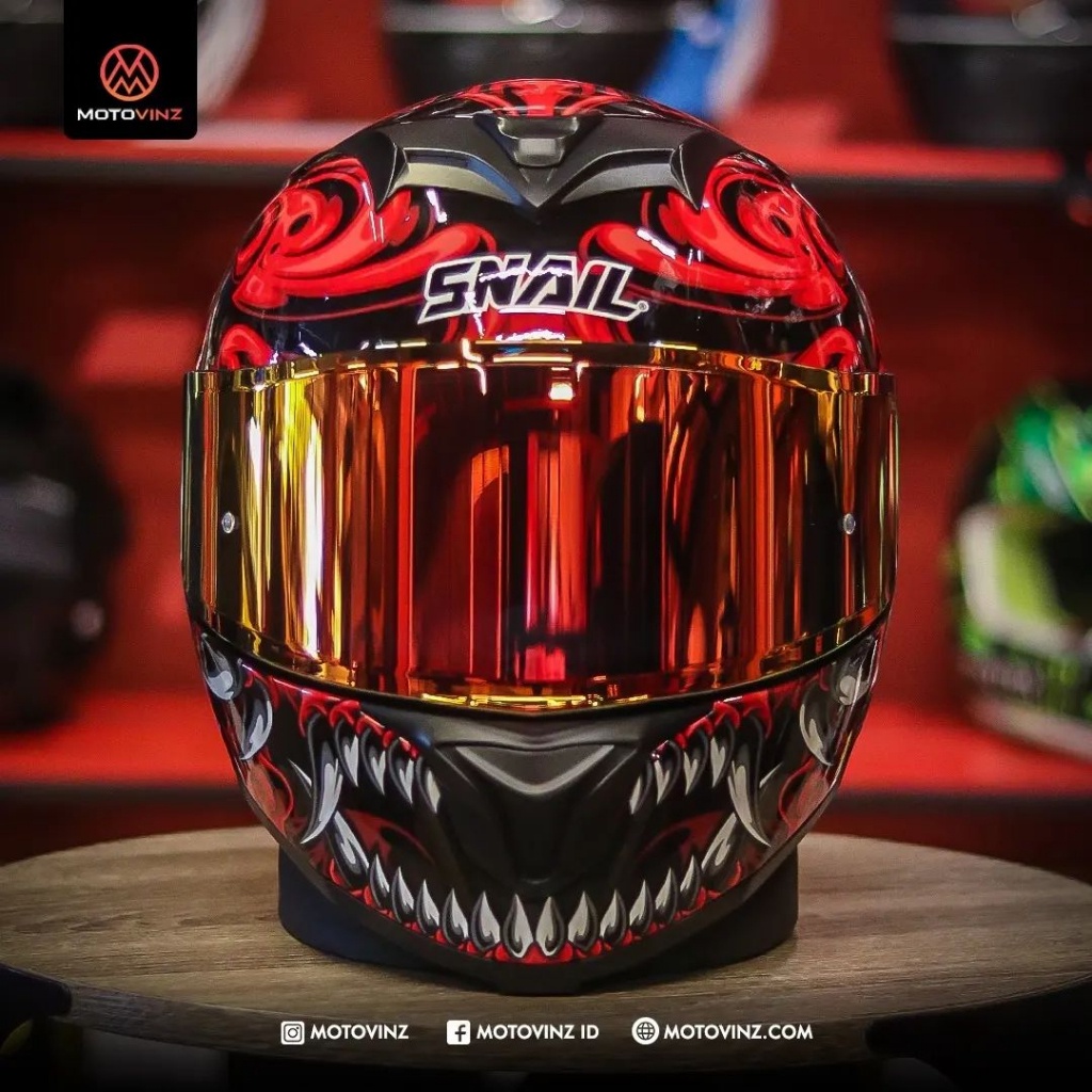 Jual Helm Full Face Snail FFS2 Devil All Varian DD Ring Original ...