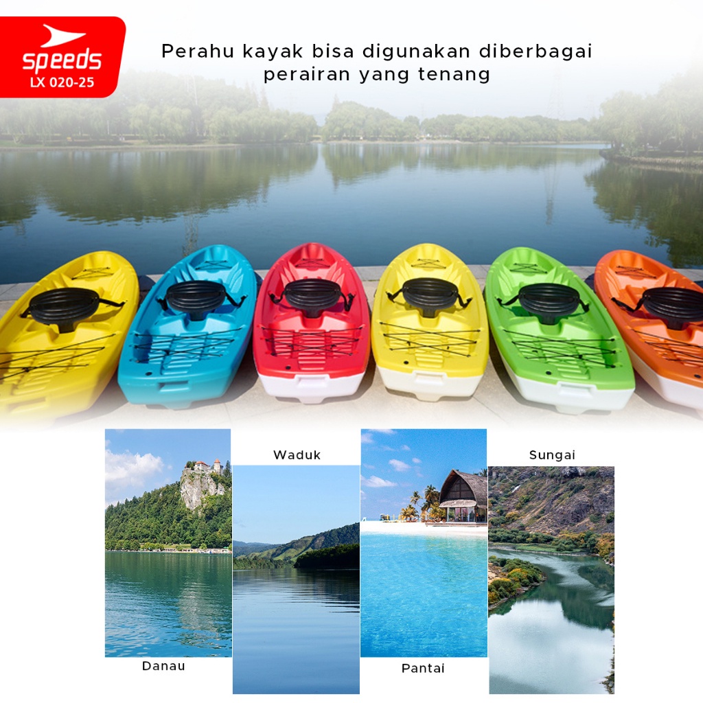 Jual SPEEDS Perahu Kayak Sampan Perahu Dayung Conoe Boating Olahraga ...