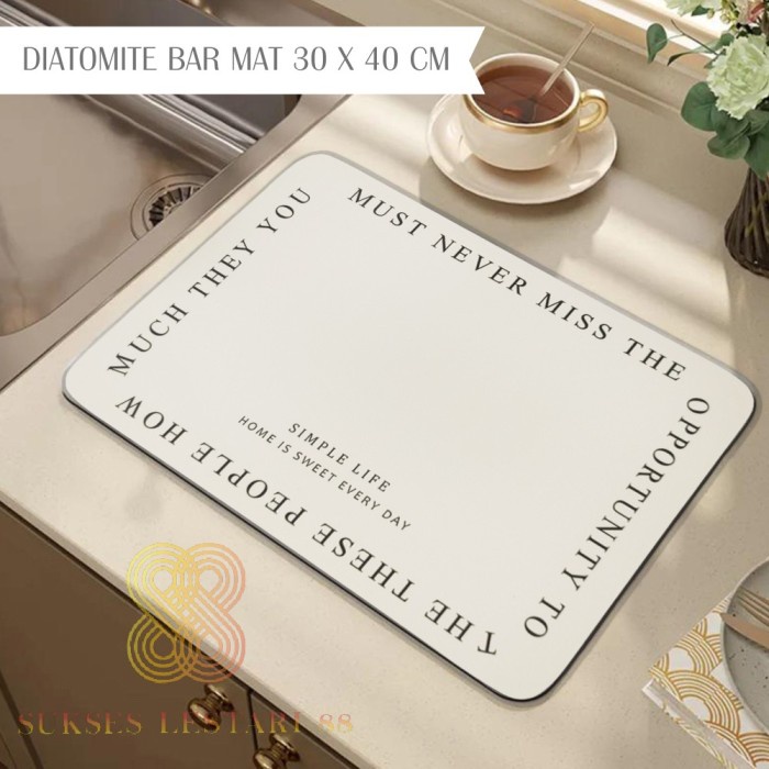 Jual Bar Mat Alas Piring Gelas Alas Sink Dapur Diatomite | Shopee Indonesia
