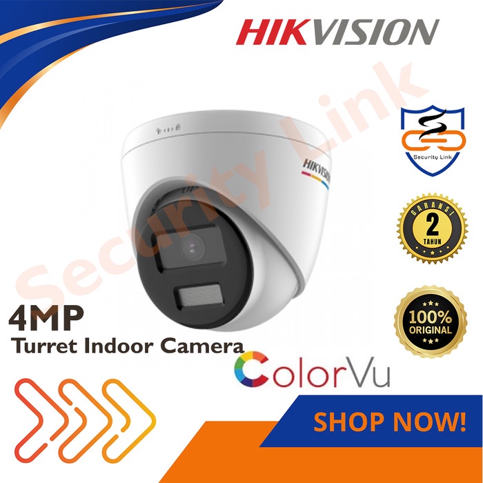 Jual DS-2CD1347G2-LUF - Hikvision IP Camera 4MP Colorvu Turret Audio ...
