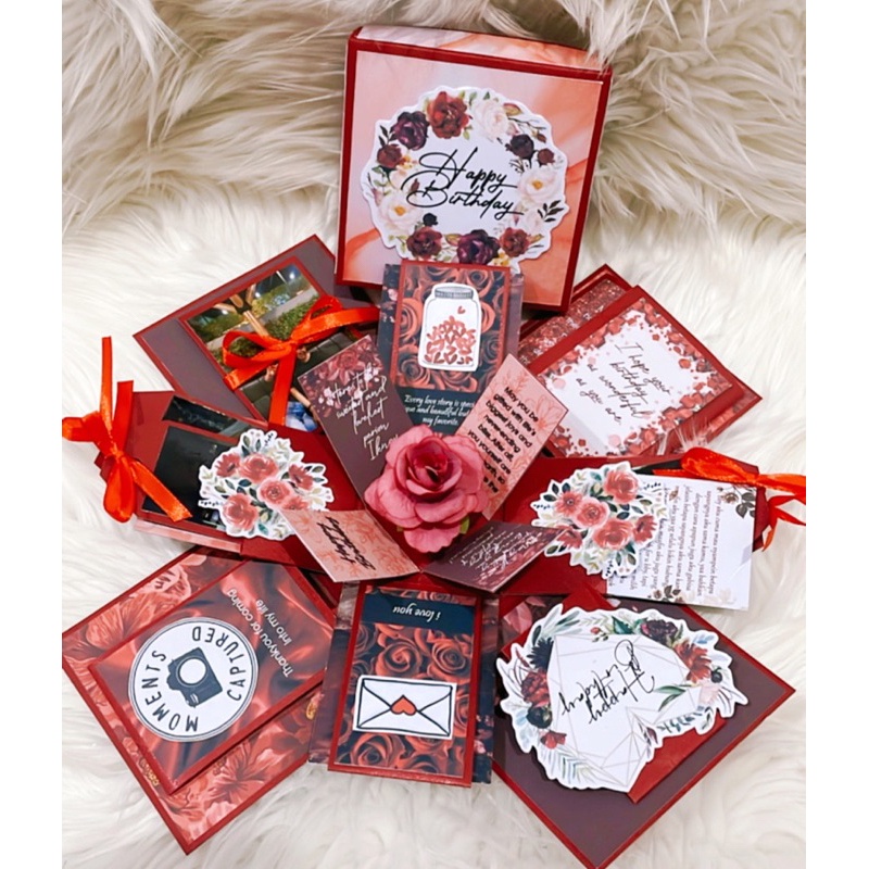 Jual Explosion box Exploding box Kado Custom Kado Cowok cewek / Kado ultah / Kado anniv / LDR ...