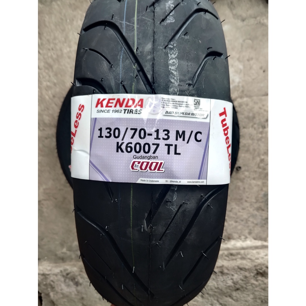 Jual ( RING 13 ) K6007 130 70 13 KENDA Ban luar Motor Tubeless FREE PENTIL ADV PCX160 NMAX FREE ...