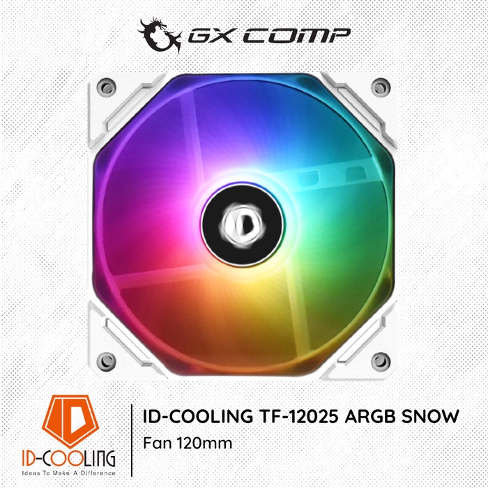 Jual ID-Cooling TF 12025 ARGB Snow PWM | Fan 120mm ARGB Sync | Shopee ...