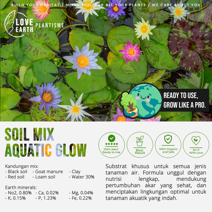 Jual Soil Mix Aquatic Glow - Media Tanam Tanaman Air Teratai Lotus ...