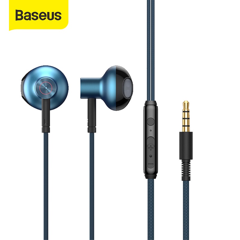 Jual Baseus H19 Headset Handsfree Encok Jack 3.5mm Wired Earphone Mic ...