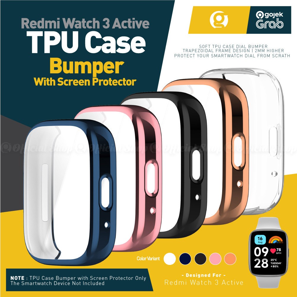 Jual Rubber Case TPU Soft for Xiaomi Mi Redmi Watch 3 ACTIVE Bumper ...