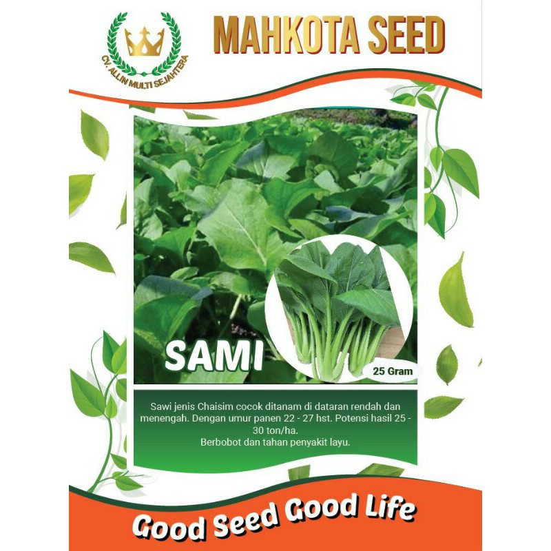 Jual ARA.ID _ Benih Sayur Sawi Manis Mahkota Seed Sami 25 gram | Shopee Indonesia