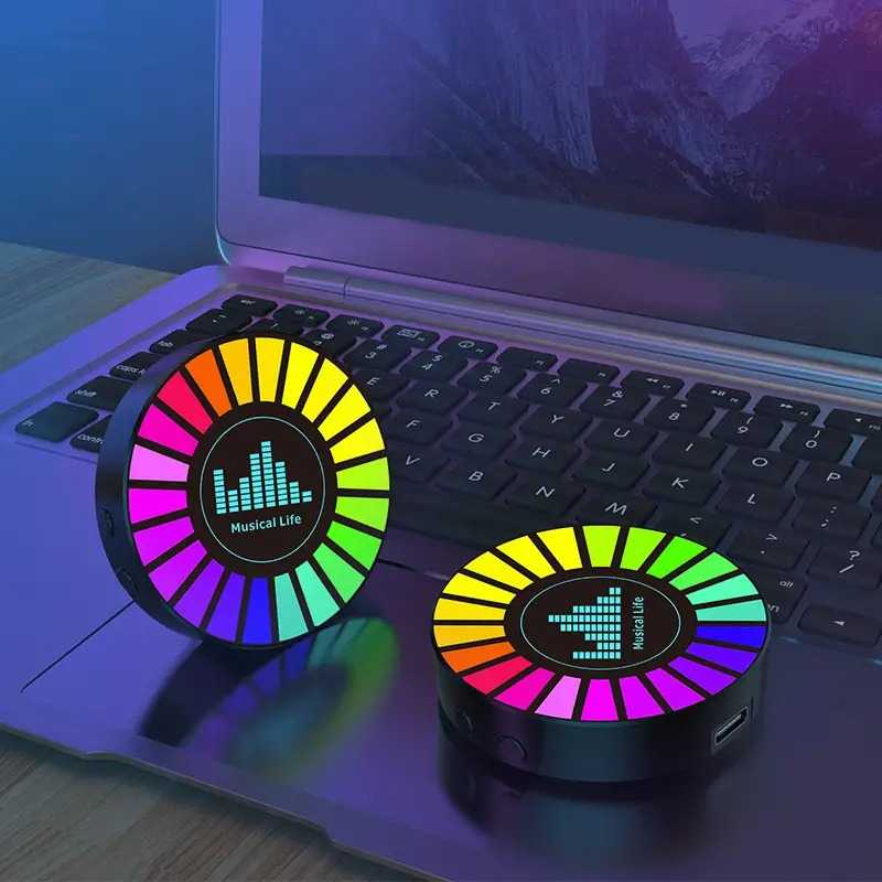 Jual Lampu LED RGB Car Music Rhythm Fragrance Rechargeable 24 LED ...