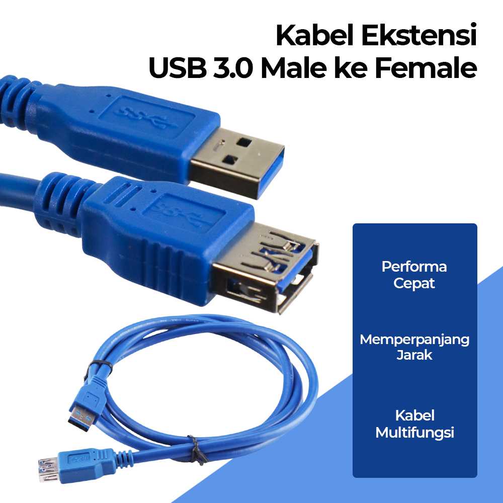 Jual Kabel USB Ekstensi Extension Sambungan Laptop Komputer Cable USB 3 ...