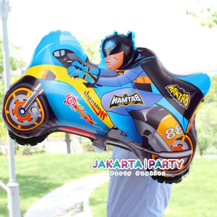 Jual Balon Karakter Motor Batman Biru/ Balon Karakter Batman / Balon ...