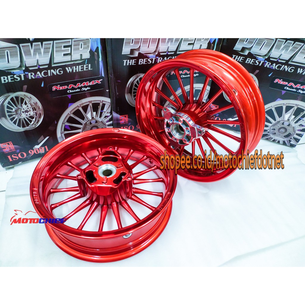 Jual Velg Racing Tapak Lebar POWER New NMAX 155 2020 Classic P18 Merah ...