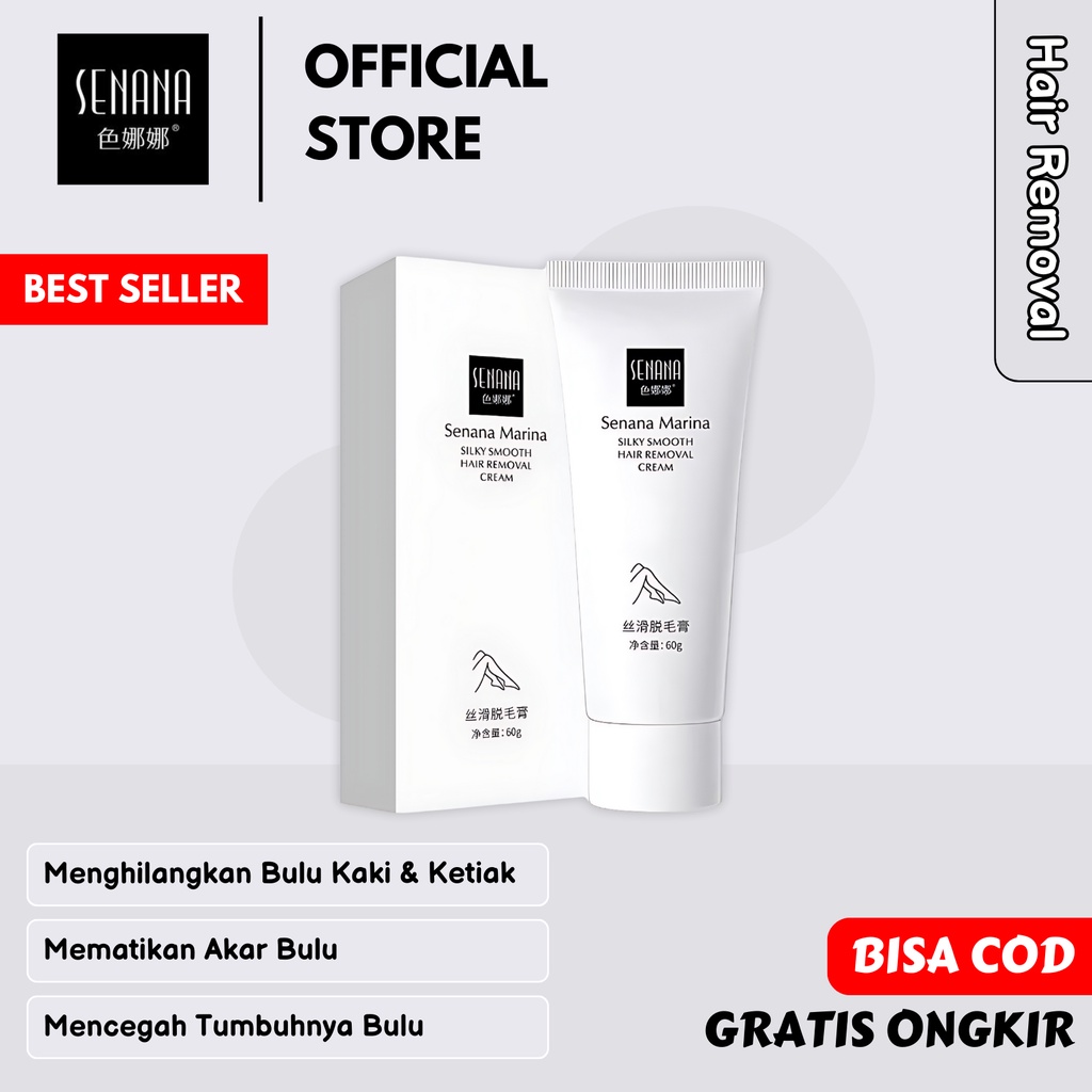 Jual ️GKP ️ Krim Penghilang Bulu Permanen Ampuh Senana Marina Hair ...