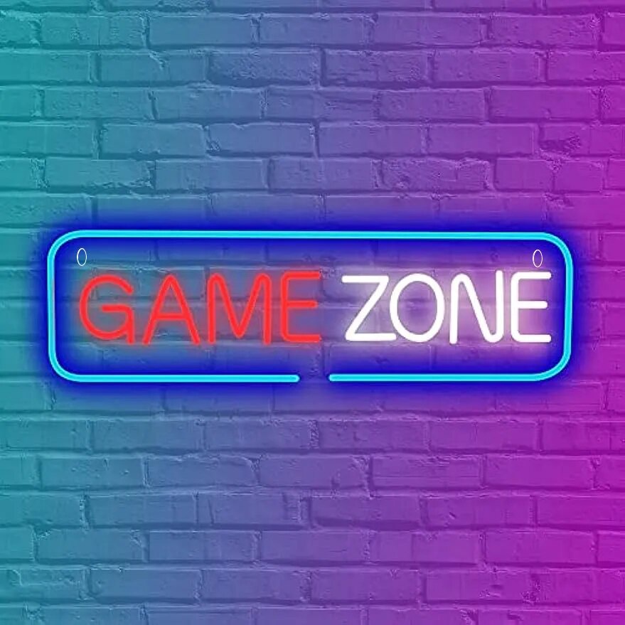 Jual Game Zone Gamer LED Sign USB Powered Gaming Zone LED Neon Sign for ...