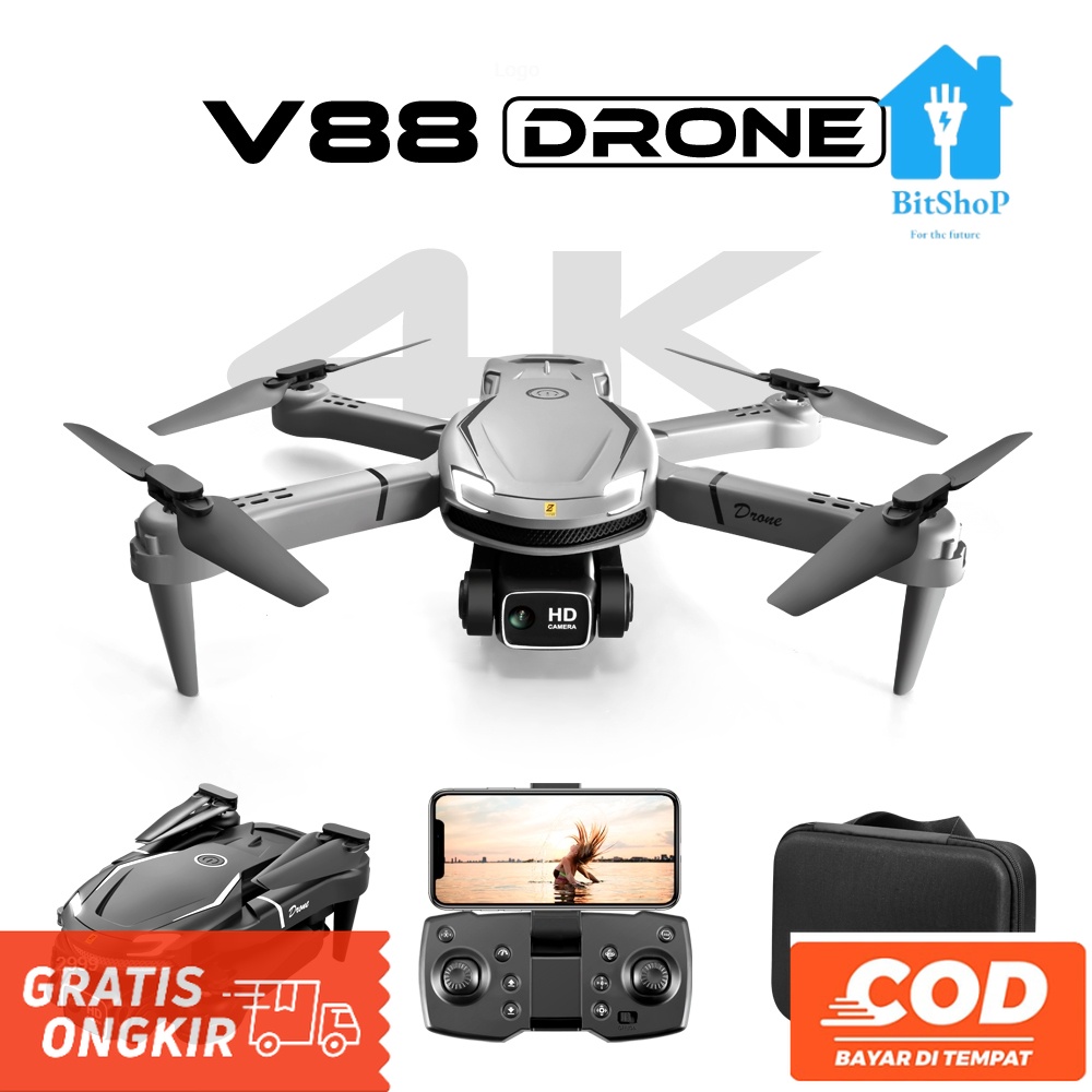 Jual Drone V88 Single Camera 4K Full Remote Control - Drone Cinematic ...