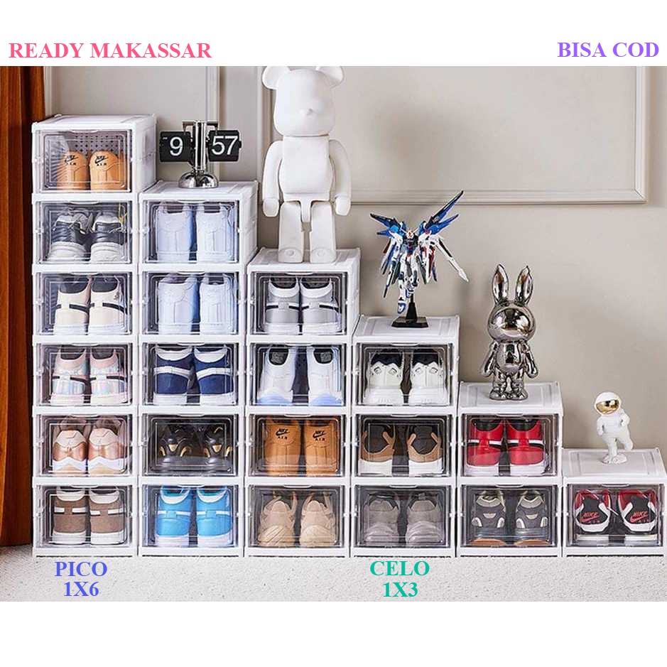 Jual SUSUN RAPI! RAK LEMARI SEPATU SANDAL TERTUTUP BISA DI LIPAT RAK ...