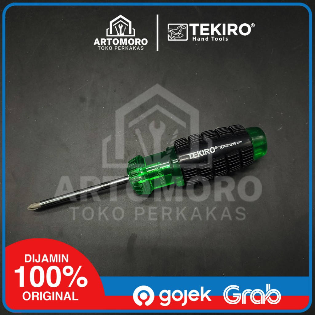 Jual Obeng T Karet Grip (+1)x 75mm Tekiro Plus | Shopee Indonesia