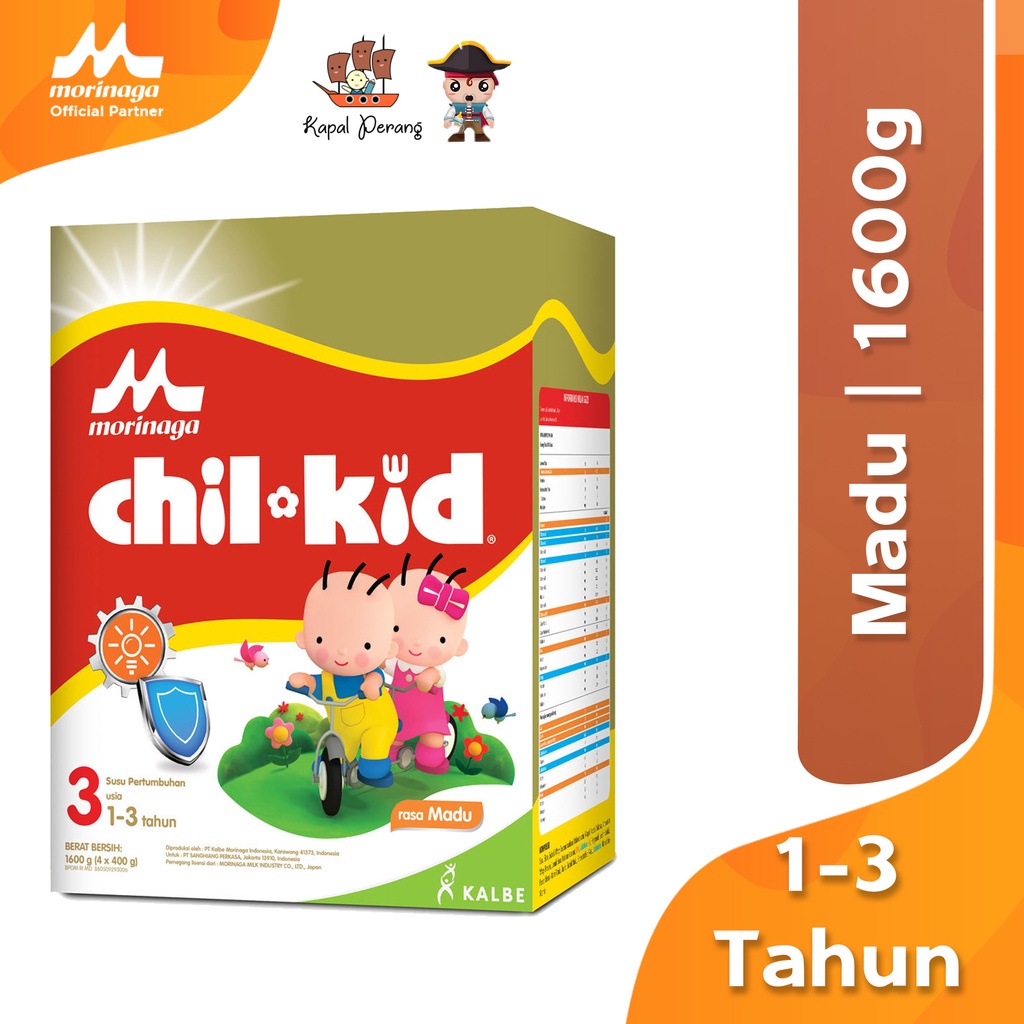Jual Morinaga Chil Kid Reguler 1600 gram Madu (4 x 400 gram) | Shopee ...