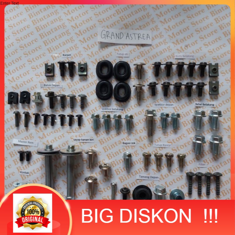 Jual AFL Full Set Baut Grand Honda Astrea Full Body Motor Honda Astrea ...