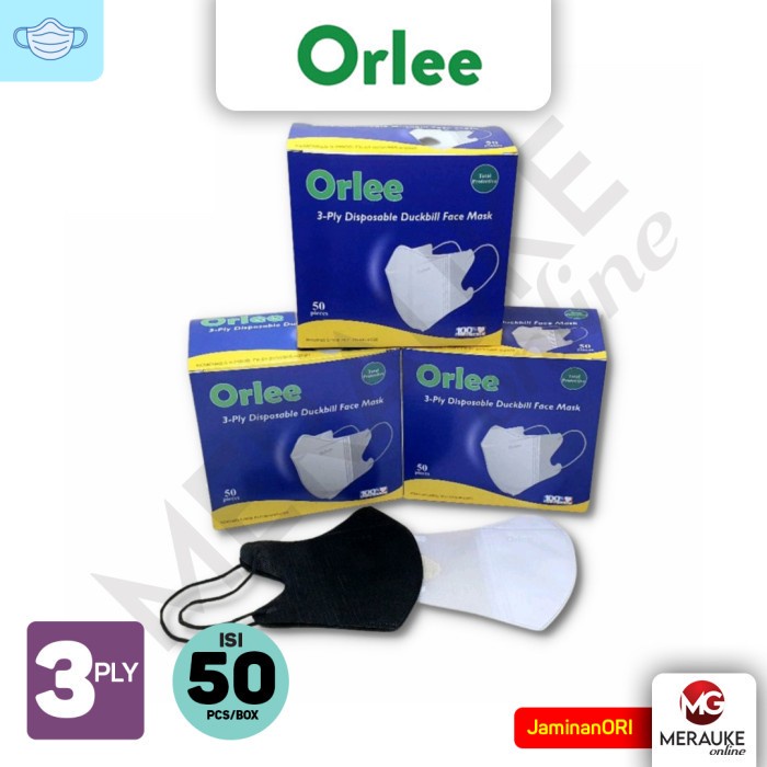 Jual Masker ORLEE Duckbill Earloop 3 Ply BOX isi 50s | Shopee Indonesia