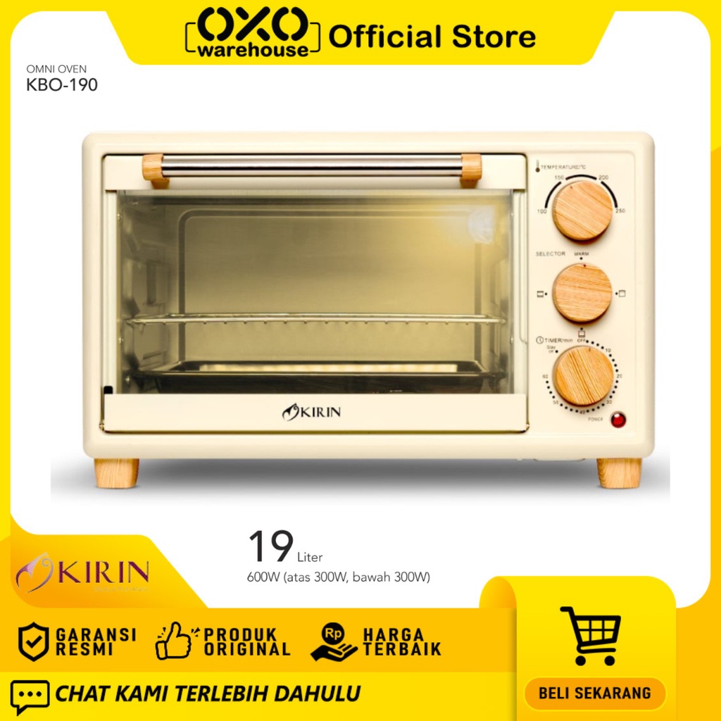 Jual KIRIN Oven Listrik 19 Liter KBO-190 NEW ORI Stainless Steel Garansi Resmi | Shopee Indonesia