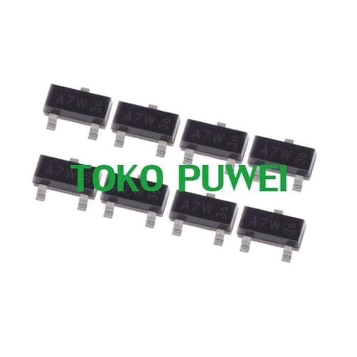 Jual BAV99 A7 A7W High-speed Dual Surface Mount switching diodes BI57 -VS46 (100pcs) | Shopee ...
