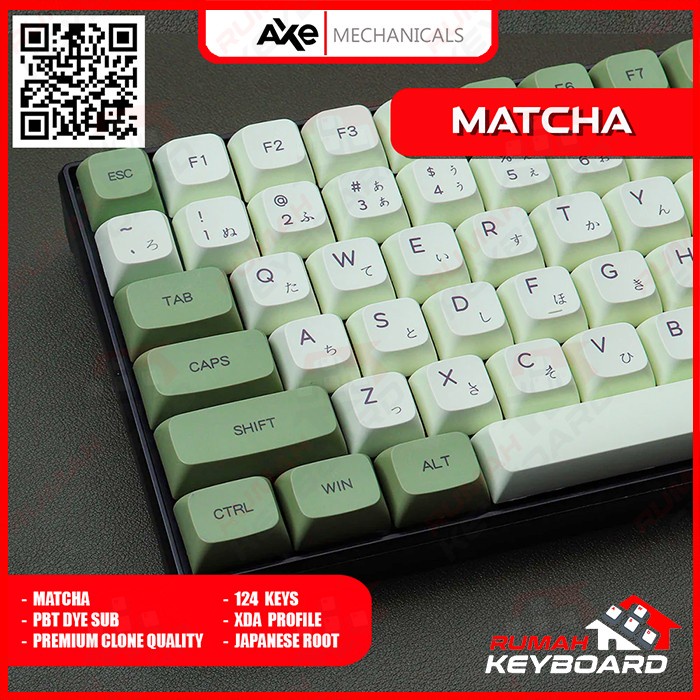 Jual KEYCAP - KEYCAPS - XDA - CHALK MATCHA - PBT - DYE SUB - GREEN ...