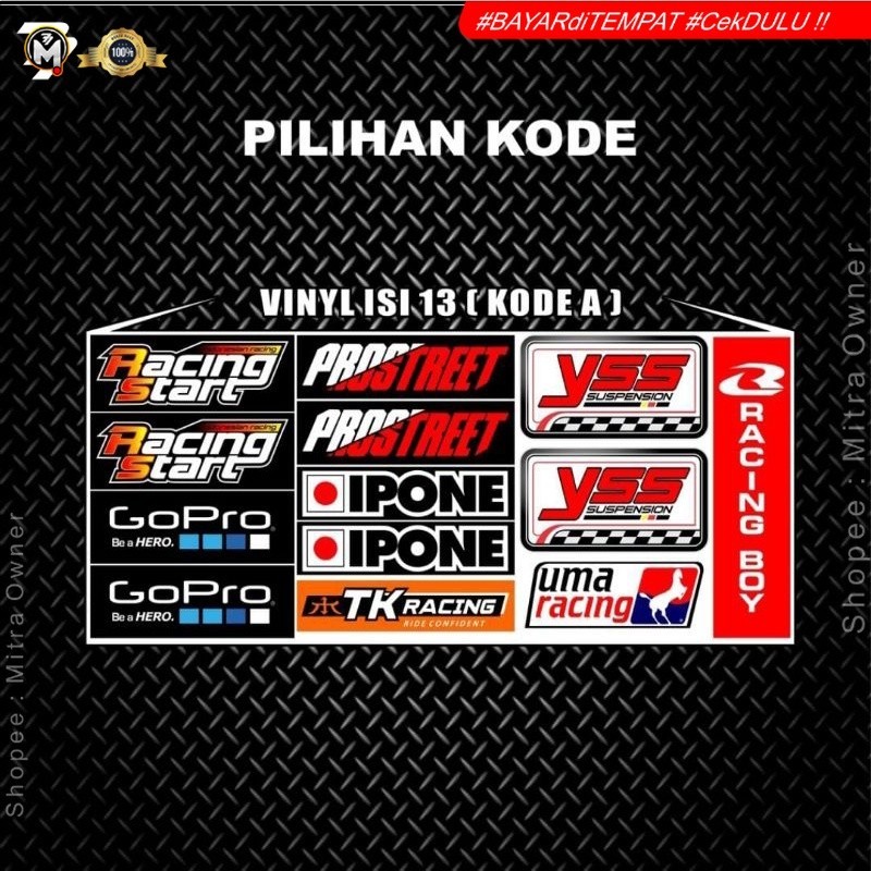 Jual Sticker Racing / Sticker pack/Sticker Sponsor/Sticker Motor ...