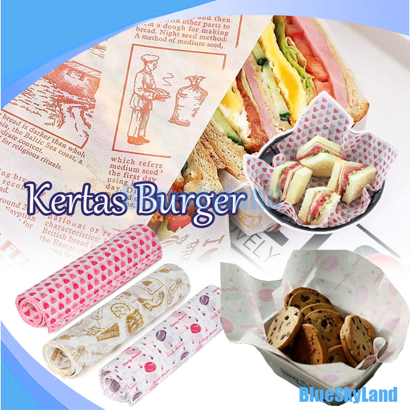 Jual Kertas Nasi /Alas Nasi Bento Kertas Pembungkus Makanan Roti ...