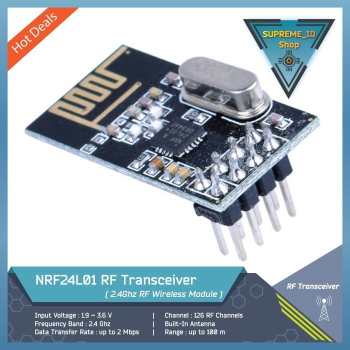 Jual NRF24L01 2.4Ghz Wifi RF Wireless Transceiver Module | Shopee Indonesia