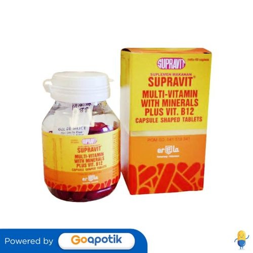 Jual Supravit Multivitamin Botol 60 Kaplet | Shopee Indonesia
