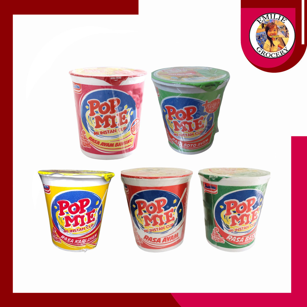 Jual Pop Mie Rasa Kuah Kari Ayam Bawang Baso Soto 75gram 75 gram ...