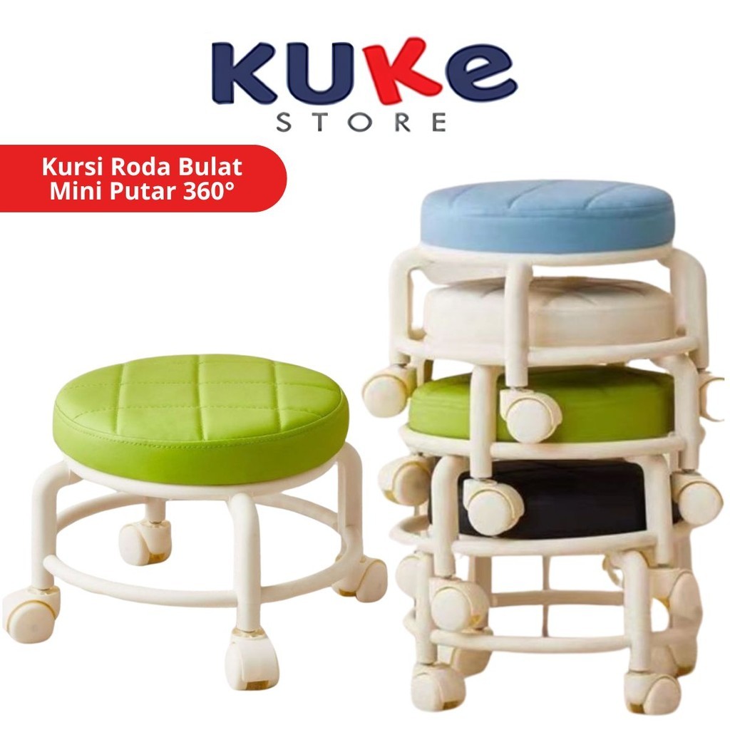 Jual KUKE Kursi Roda Bulat Putar 360°/Bangku Mini Santai Anak Empuk ...