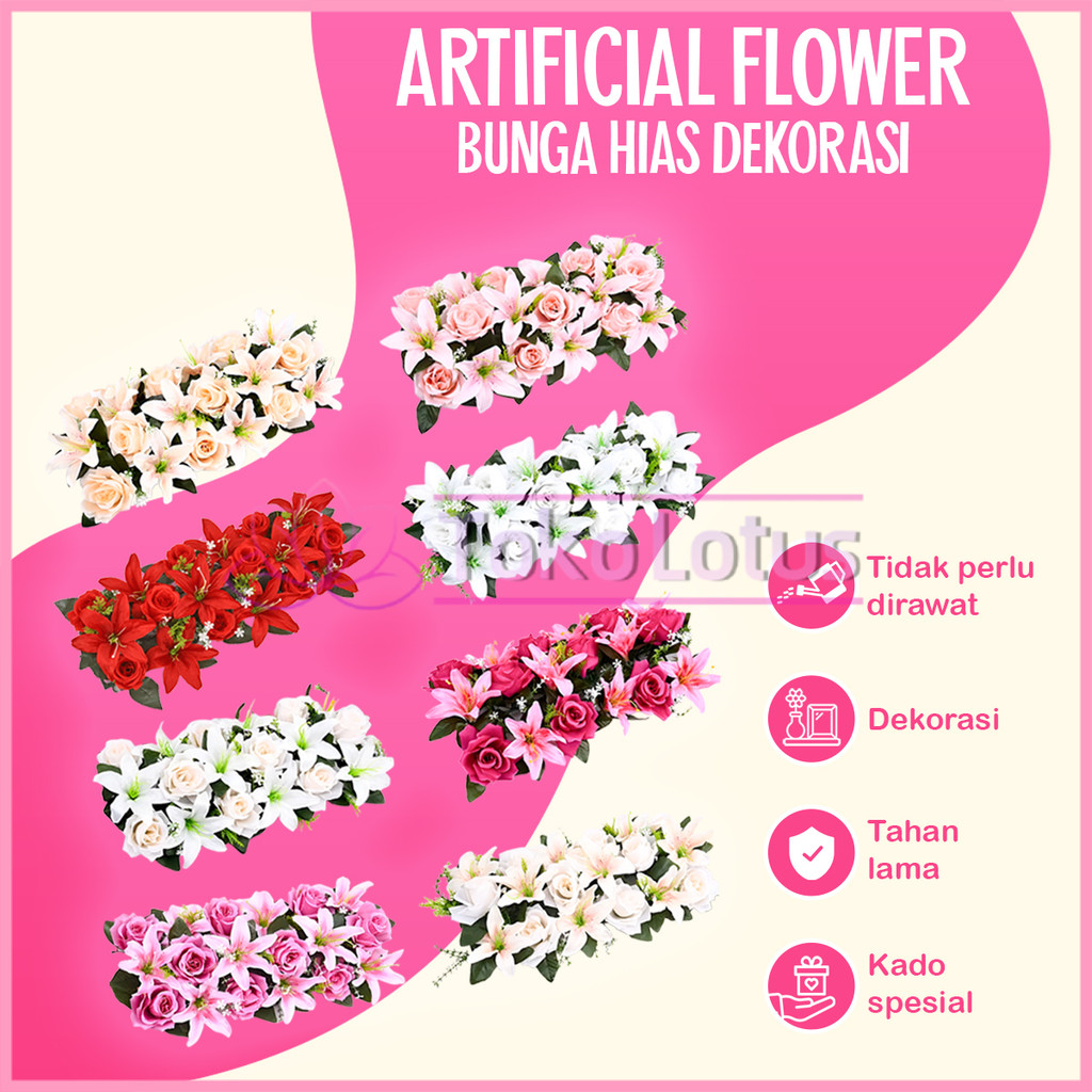 Jual Dekorasi Bunga Persegi untuk Pernikahan Wedding Anniversary Bentuk ...