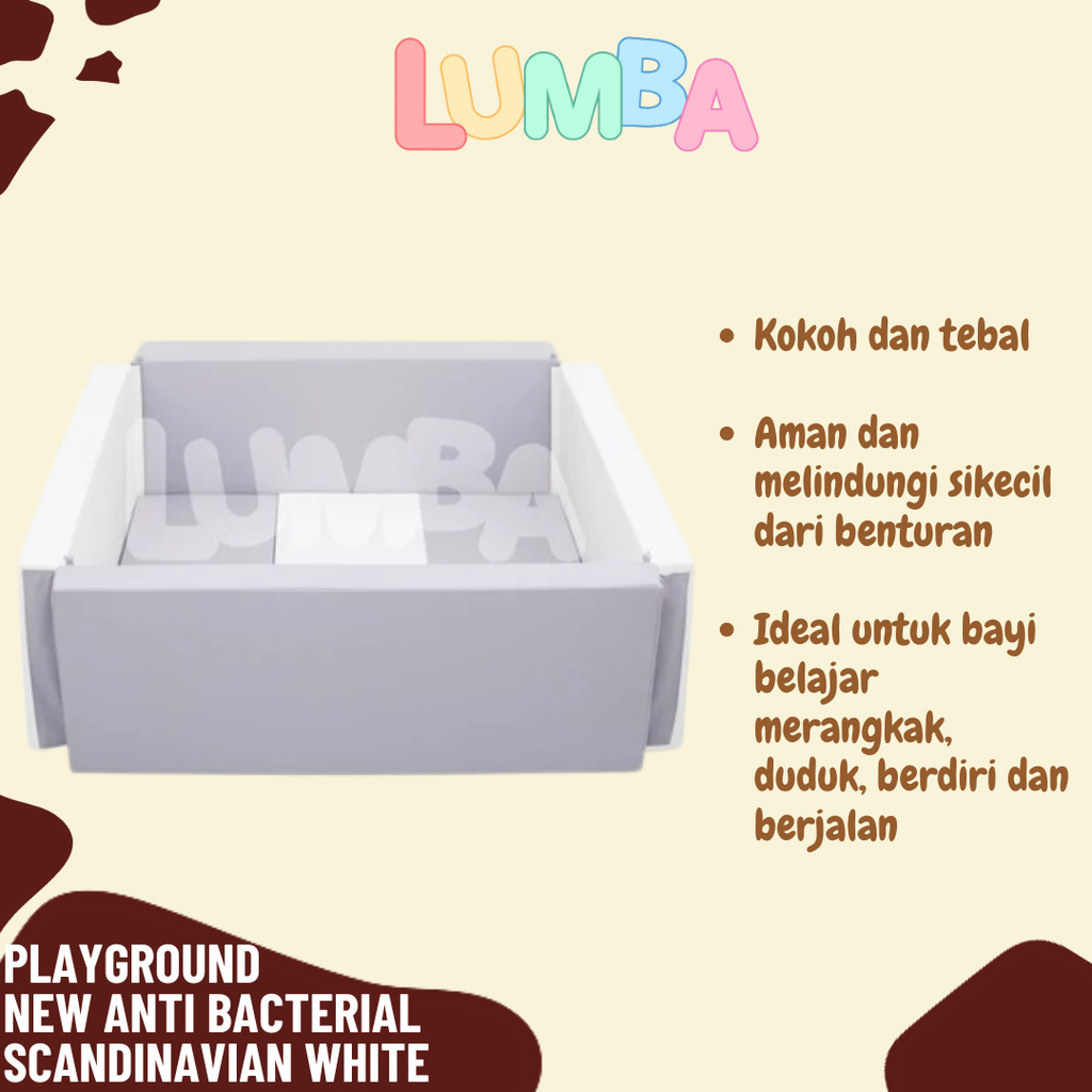 Jual Lumba Playground New Anti Bacterial Scandinavian White - Playmat ...