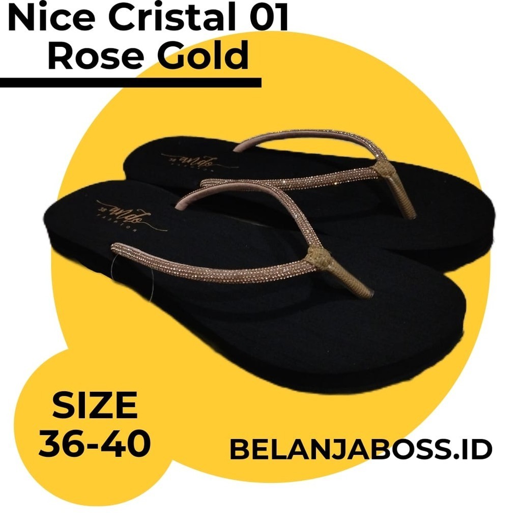 Jual Ando Nice Cristal 01 Sendal Jepit Wanita Rumahan Ukuran 36-40 ...