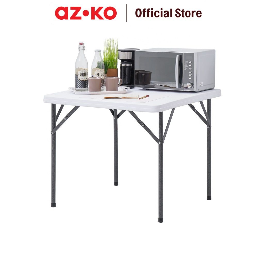 Jual Krisbow 86X86 cm Meja Lipat - Putih/Abu-Abu Meja Serbaguna Folding ...