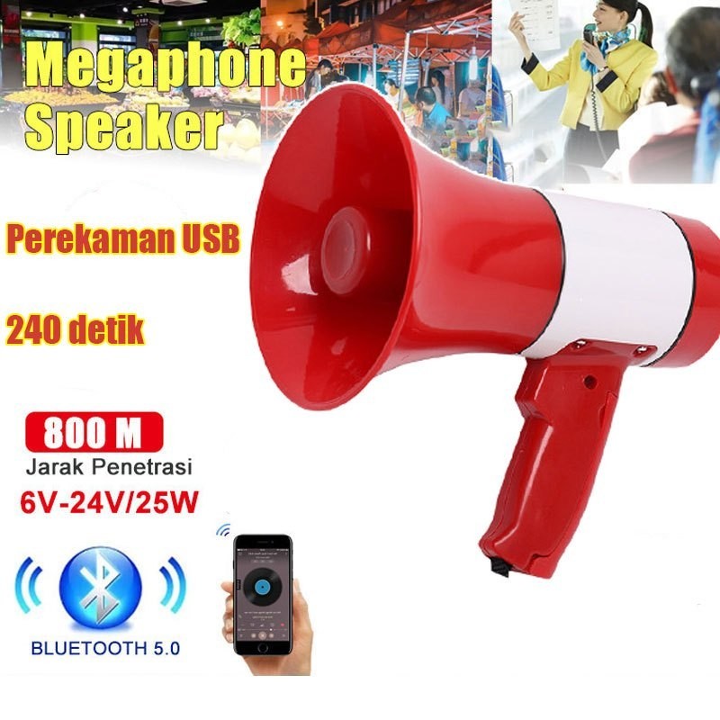 Jual Megaphone Bluetooth U Disk Recording Alert 5W - COD TOA MEGAPHONE ...