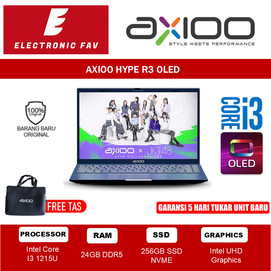 Jual Axioo Hype-R3 OLED i3 1215U RAM 24GB 256GB 14.0" FHD (UNDER 1KG ...