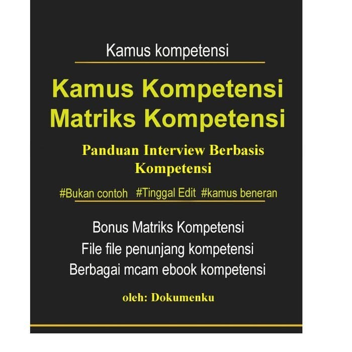 Jual KAMUS KOMPETENSI+MATRIKS KOMPETENSI+PANDUAN INTERVIEW KOMPETENSI | Shopee Indonesia
